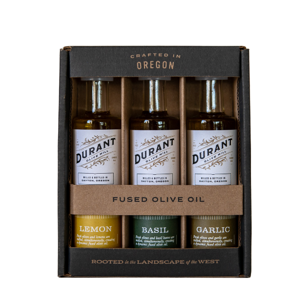 50mL Fused Olive Oil Trio Box: Basil, Garlic, Lemon – Pulp & Circumstance