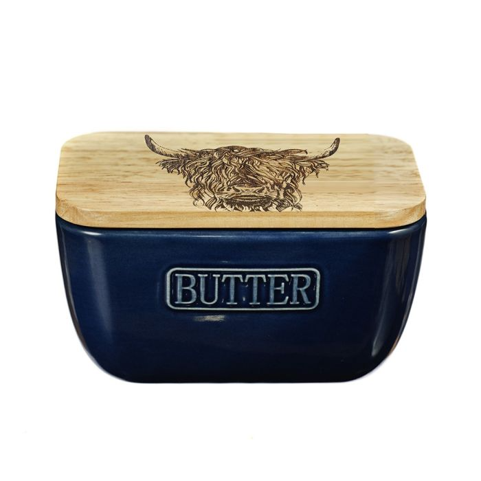 Blue Butter Dish - Highland Cow – Pulp & Circumstance