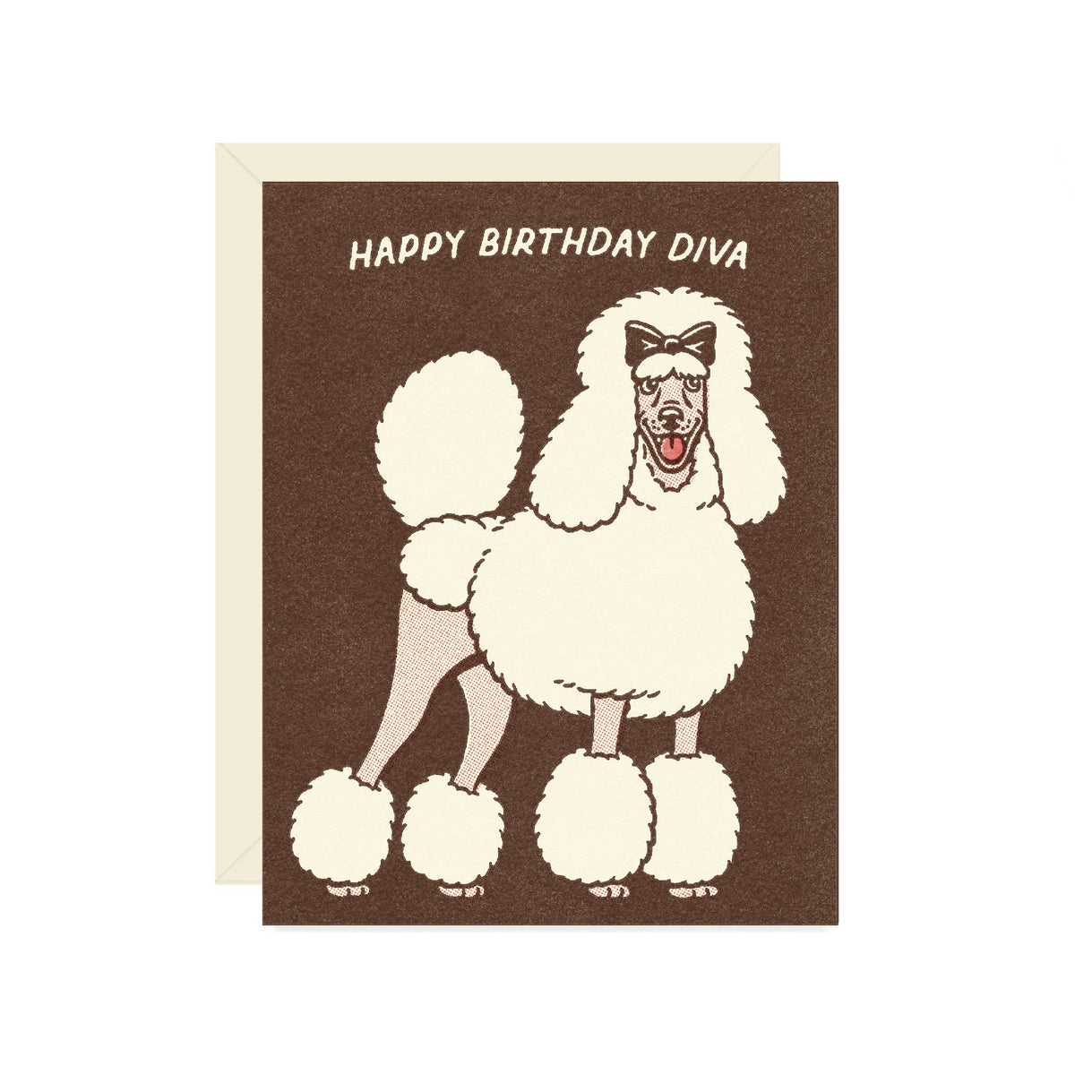 Diva Poodle Birthday Greeting Card – Pulp & Circumstance